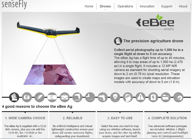 SenseFly Intros eBee Ag - Global Ag Tech Initiative